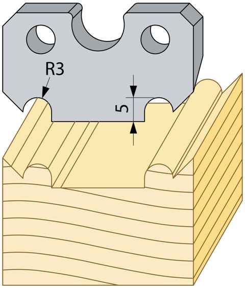 Moulding knife 94394 HSS | LOGOSOL